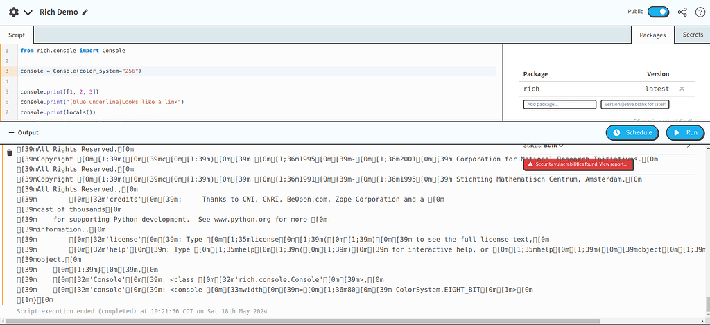 Visual Bug Packages Pane Bleeds Into Resized Output Pane Bug Reports Anvil Community Forum 