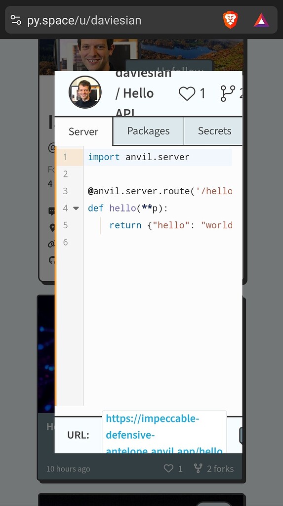 Viewing widget on mobile - py.space - Anvil Community Forum