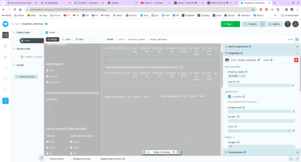 Ive done something in design that's stopping my app from displaying ...