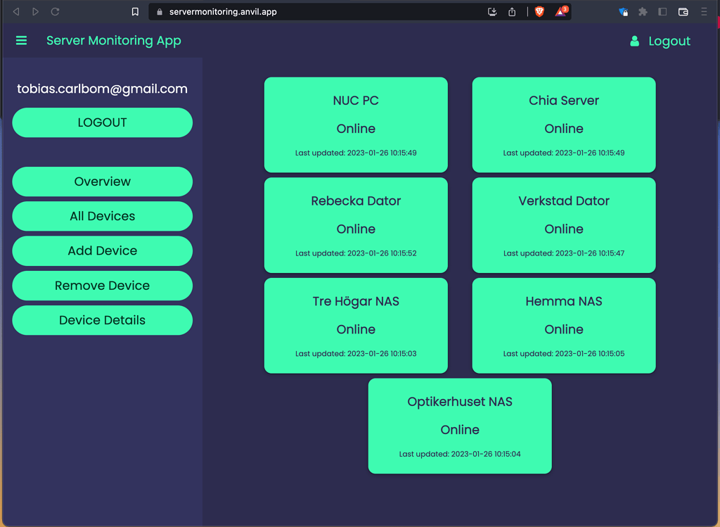 Server Monitoring With Anvil Show And Tell Anvil Community Forum