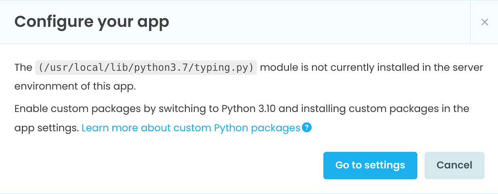 Typing Library identified as a custom package on the server - Anvil Q&A - Anvil Community Forum