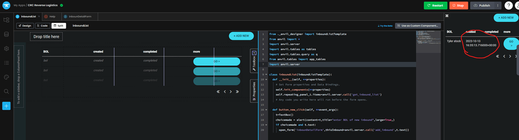 Formatting date time in data grid - Anvil Q&A - Anvil Community Forum