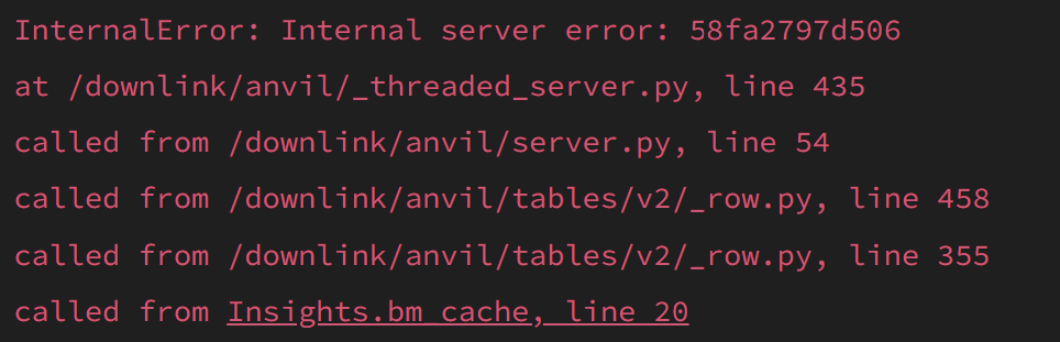 Sudden Internal Server Error -> Beta Data Tables - Anvil Q&A - Anvil Community Forum