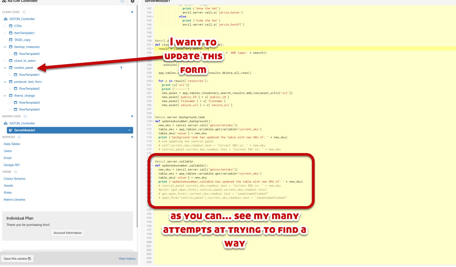 Updating a form from the server module - Anvil Q&A - Anvil Community Forum