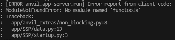 No module named functools when using anvil app-server - Bug Reports - Anvil Community Forum
