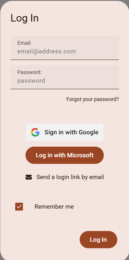 New M3 Beta seems to override login with Microsoft button design ...