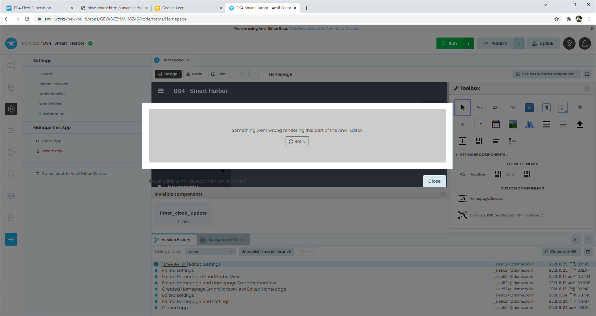 Beta After Migrating Publish Option Something Went Wrong~ Error Occured Anvil Qanda Anvil 